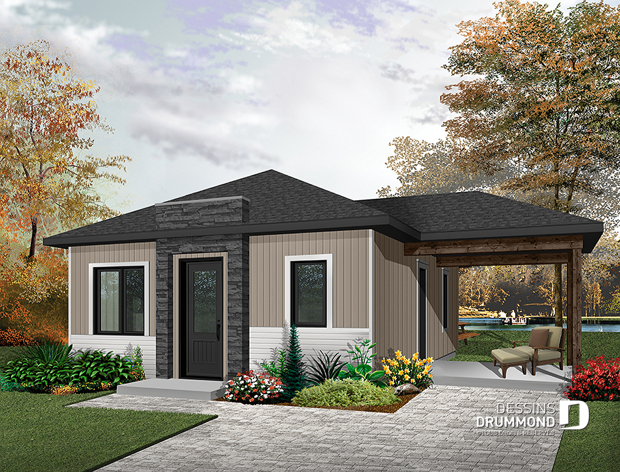 Modèles Et Plans De Petit Bungalow Moderne Dessins Drummond